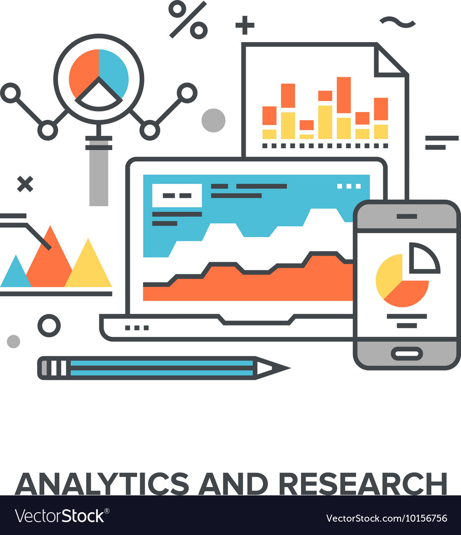 Analytics and research Royalty Free Vector Image