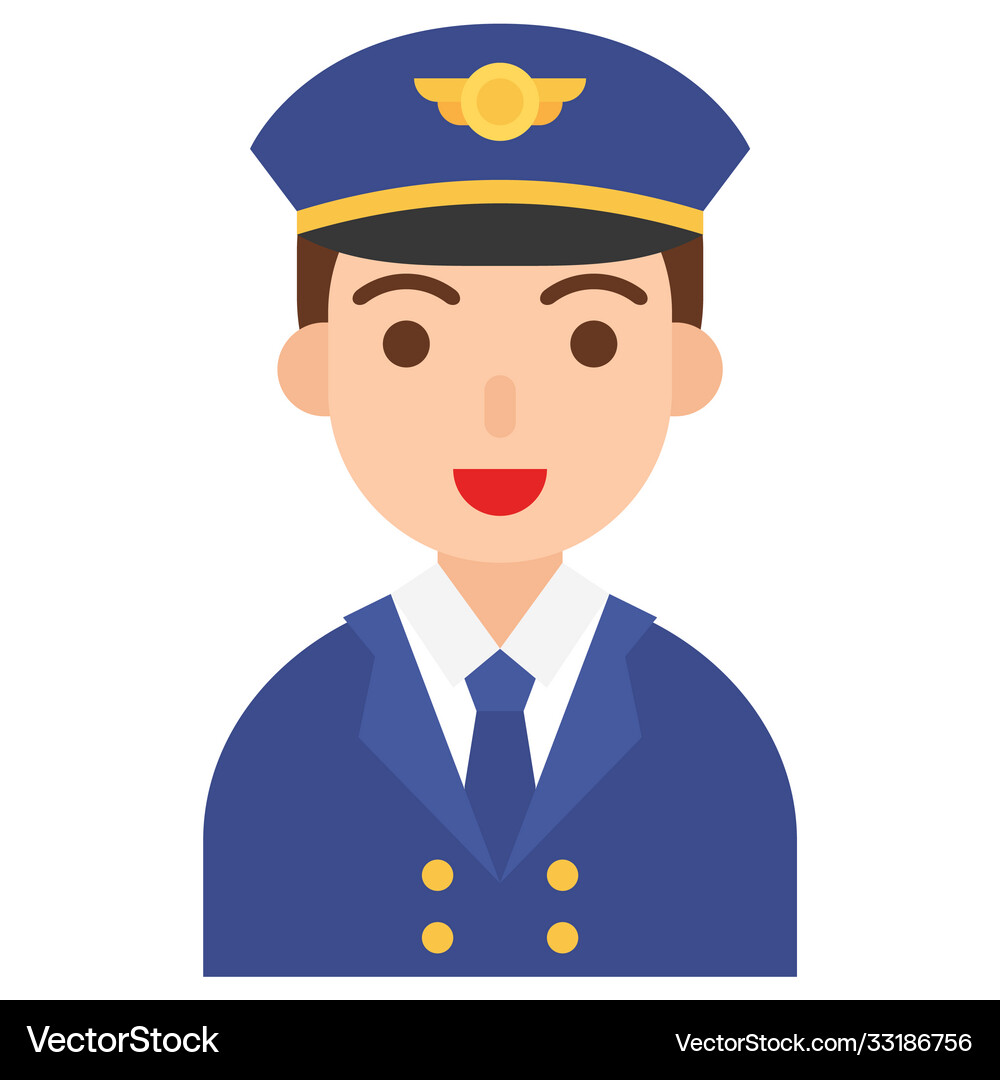Captain icon profession and job Royalty Free Vector Image