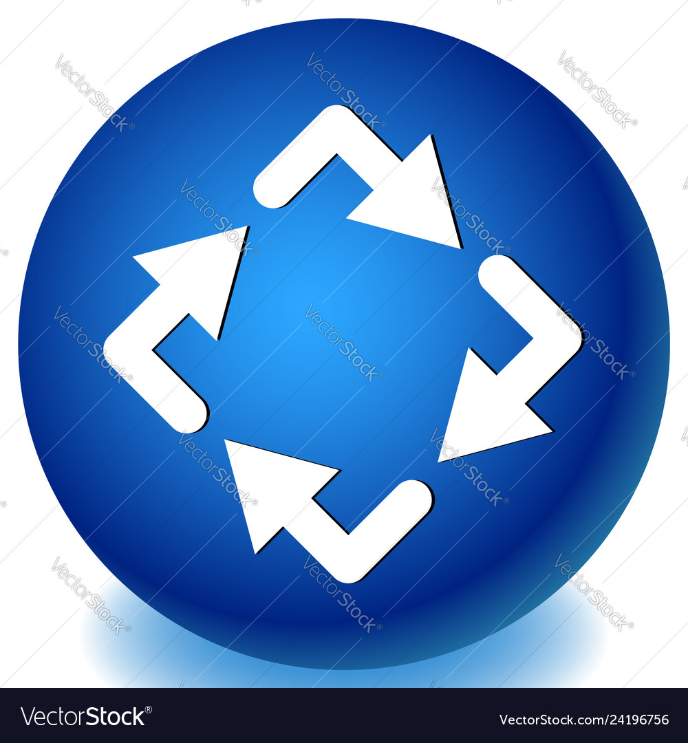 Circular arrows icon rotating clockwise Royalty Free Vector Circular arrows icon rotating clockwise Royalty Free Vector