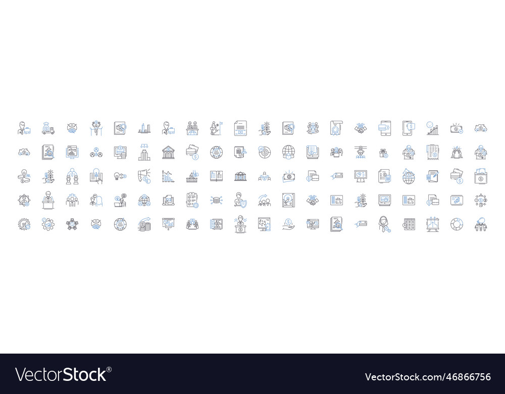 Credit concept line icons collection Royalty Free Vector
