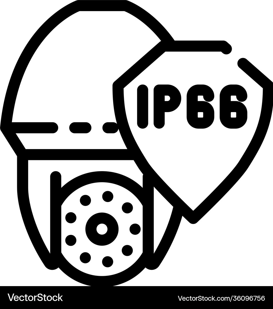 Dust and moisture protection standard camera ip68 Vector Image