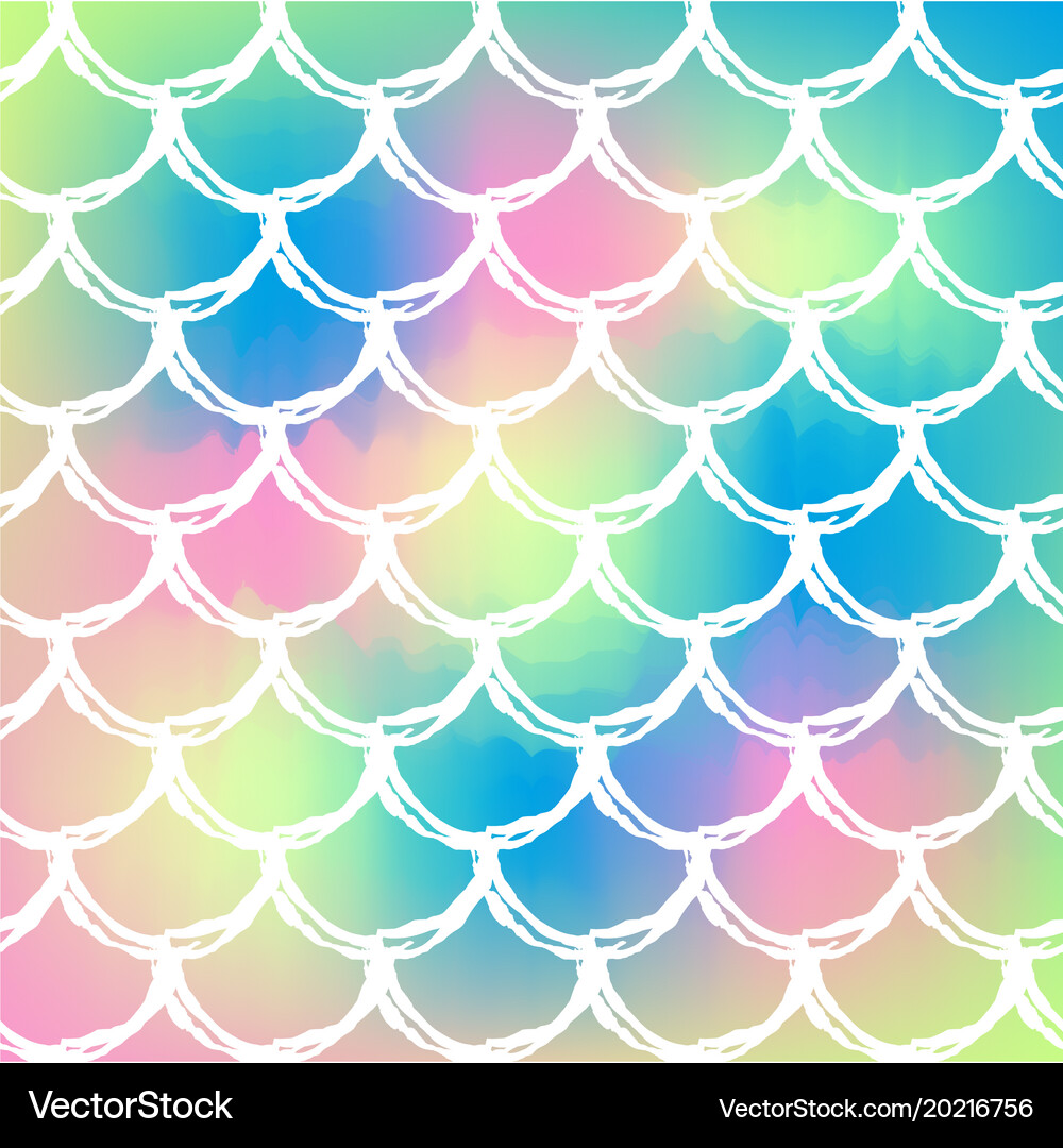 Fish scale and mermaid background Royalty Free Vector Image