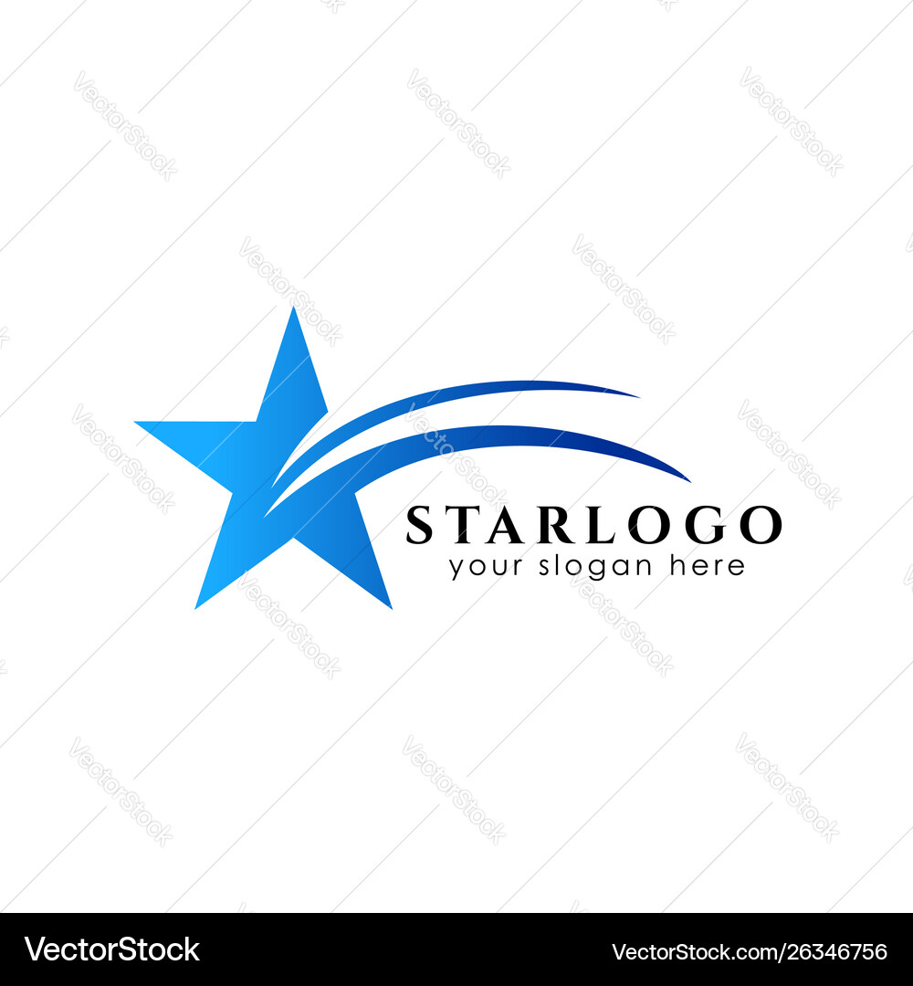 Flying star logo design stock template icon Vector Image