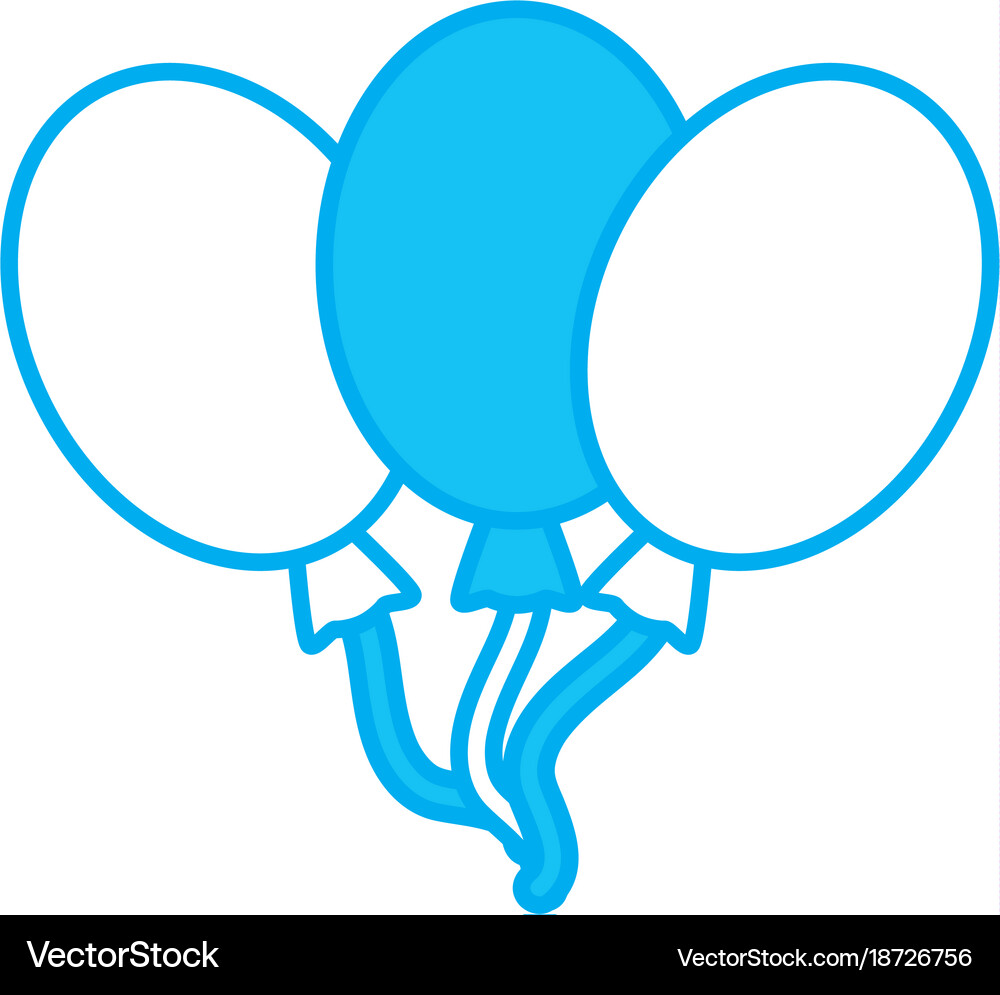 Pparty balloons symbol Royalty Free Vector Image