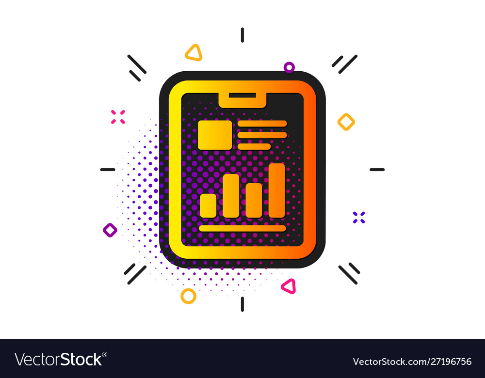Report document icon analysis chart Royalty Free Vector