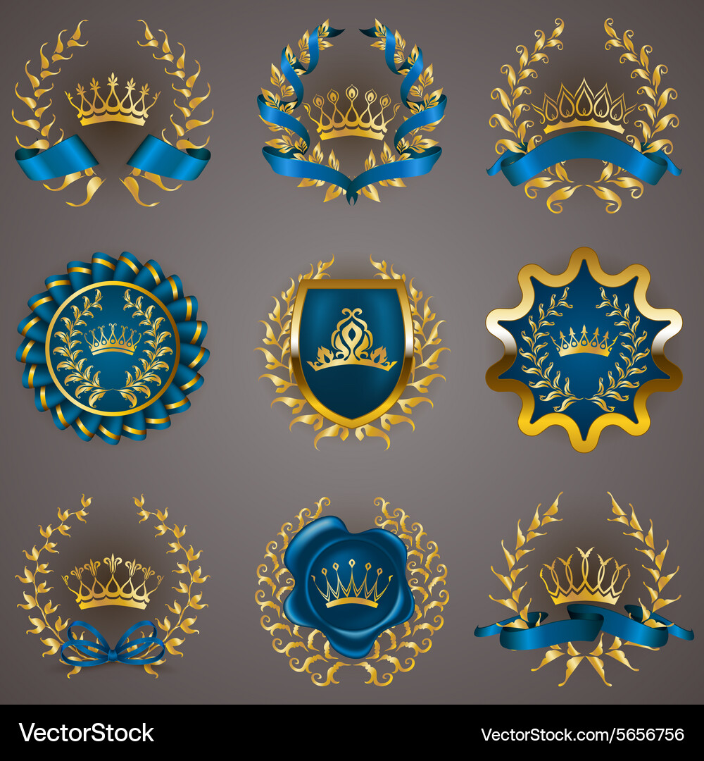 Royal Laurel Wreath Awards Royalty Free Vector Image