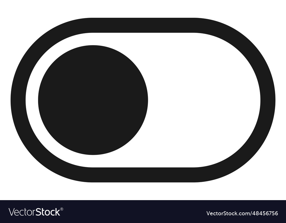 Simple black switch toggle button ui element Vector Image Simple black switch toggle button ui element Vector Image