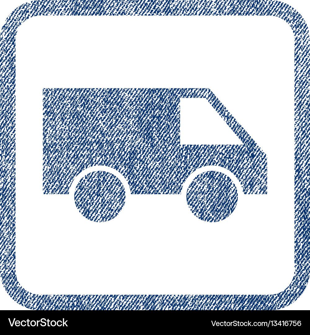 Van fabric textured icon Royalty Free Vector Image