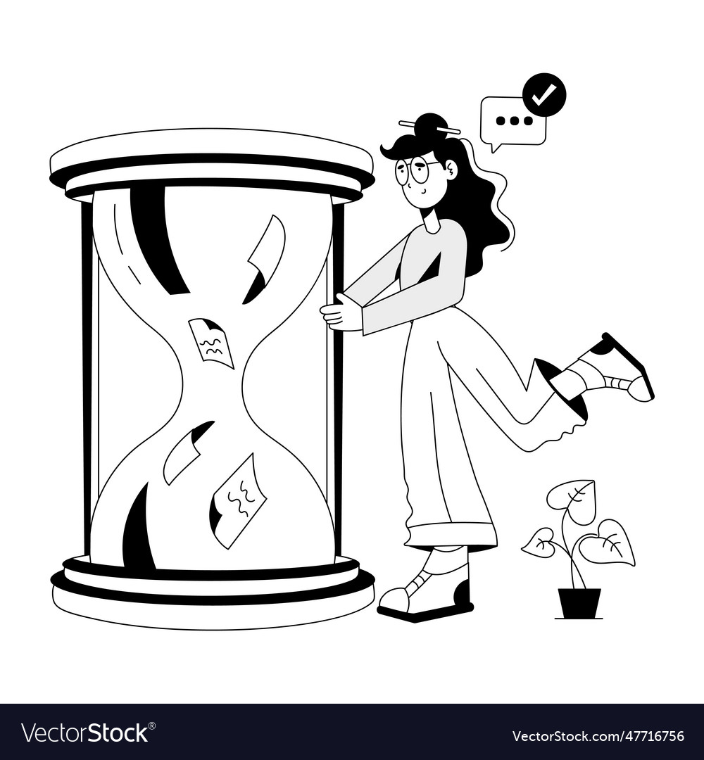 Work deadline Royalty Free Vector Image - VectorStock