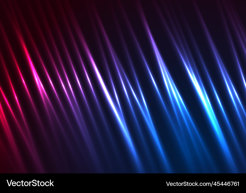 Abstract blue purple smooth glowing neon lines Vector Image