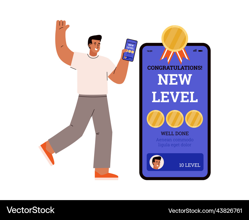 Achieve next level business concept for poster Vector Image