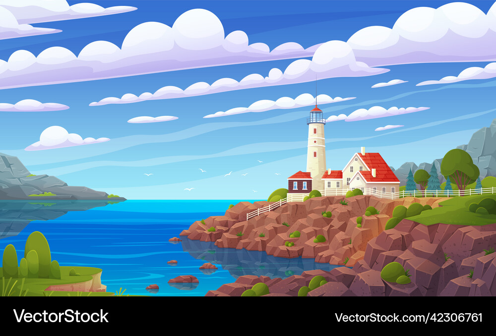 Beautiful scenic landscape nature scenery Vector Image