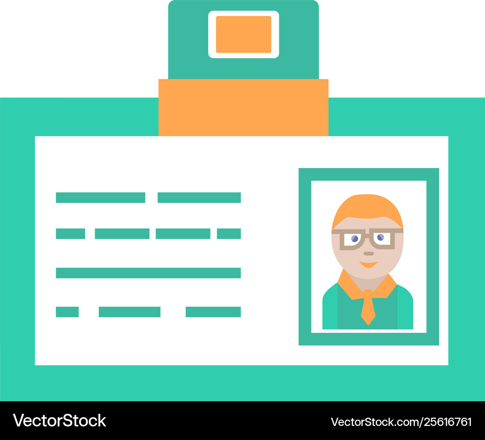 Id card icon- sign and symbol Royalty Free Vector Image