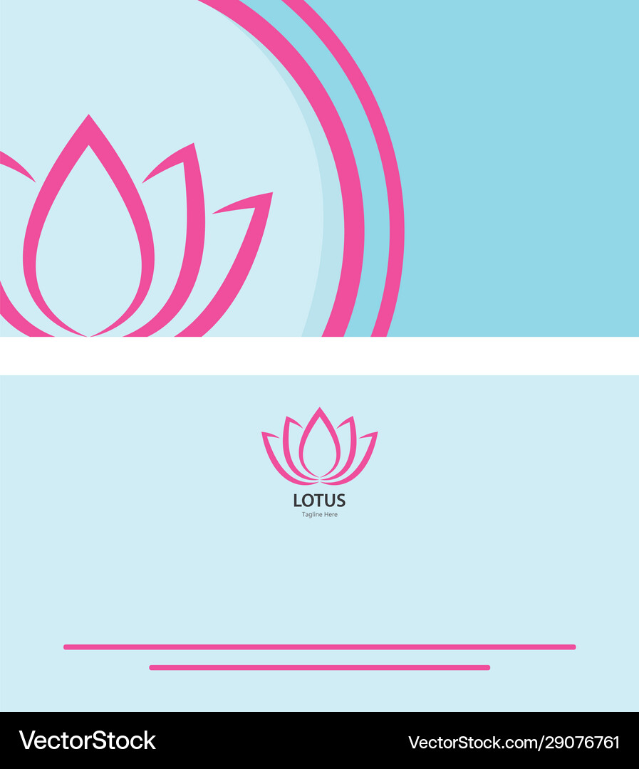 Lotus card template Royalty Free Vector Image - VectorStock