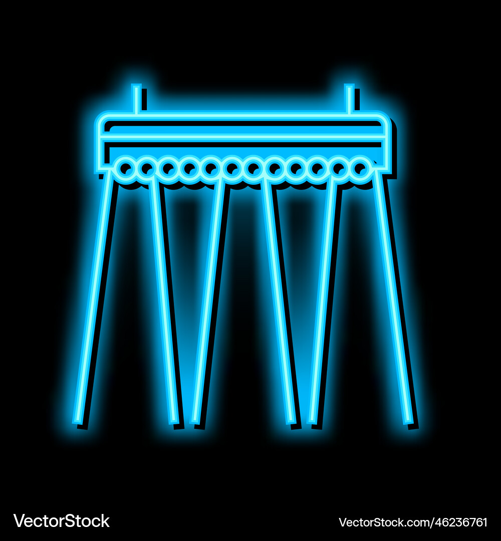 Multicolored concert lighting neon glow icon Vector Image