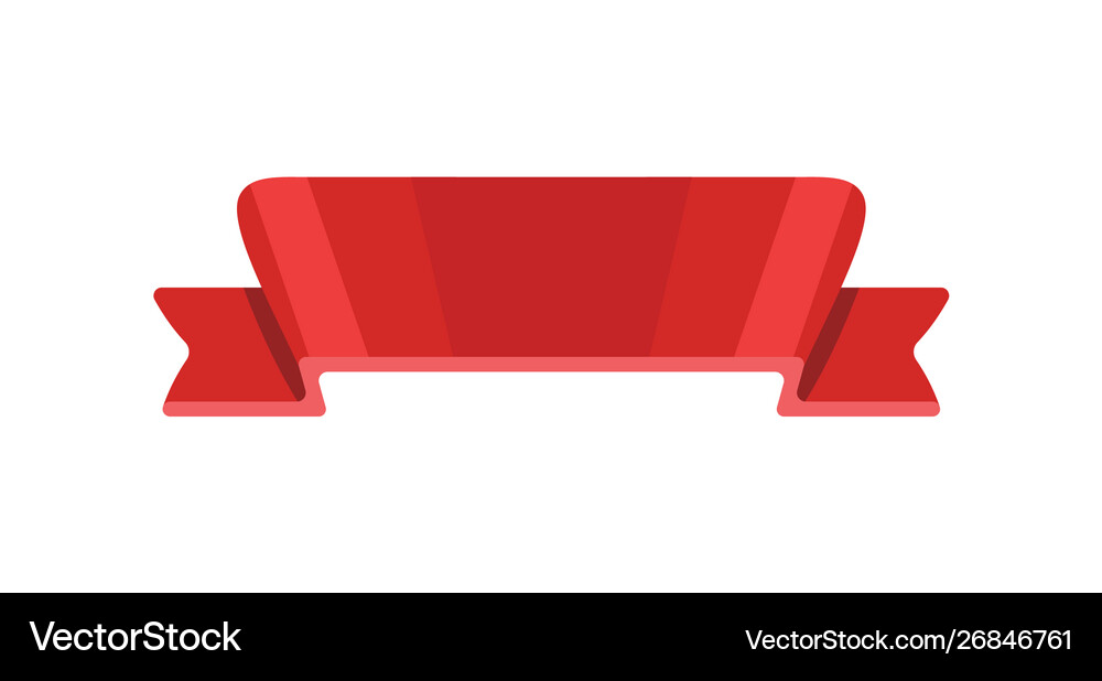 Red ribbon icon isolated on white background Vector Image