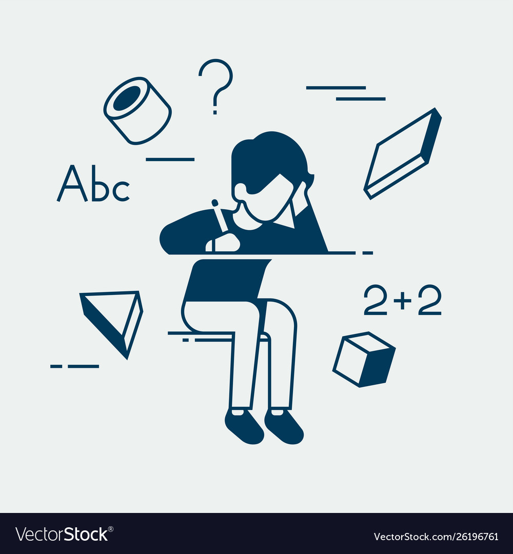 Studying process concept Royalty Free Vector Image