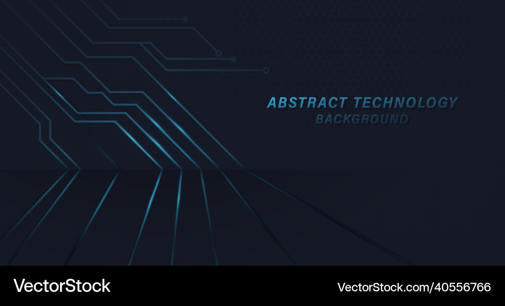 Abstract blue circuit lines futuristic technology Vector Image