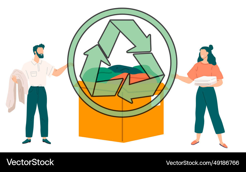 Eco-Friendly Clothing Recycling Royalty Free Vector Image