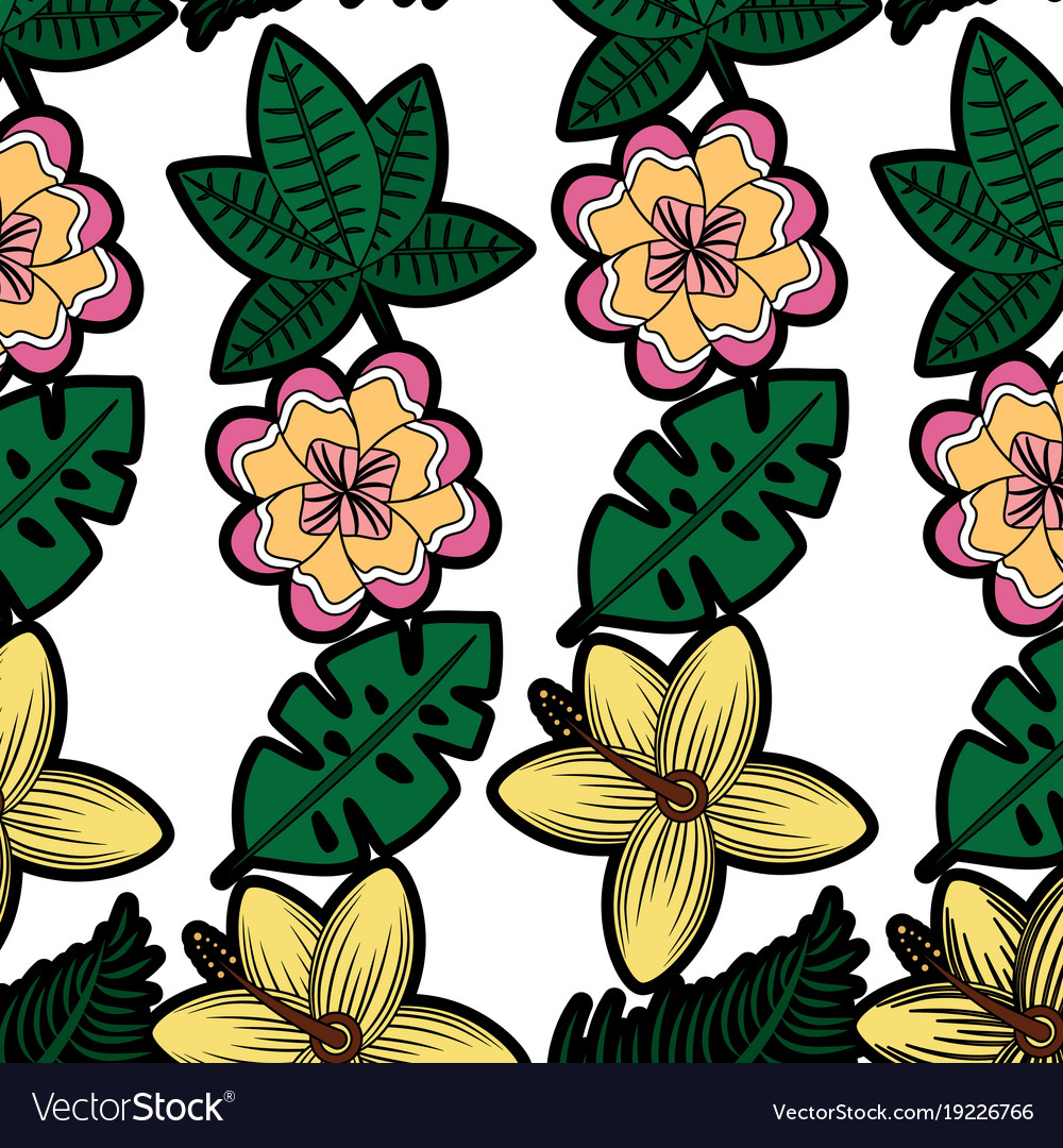 Flower wild pattern image Royalty Free Vector Image