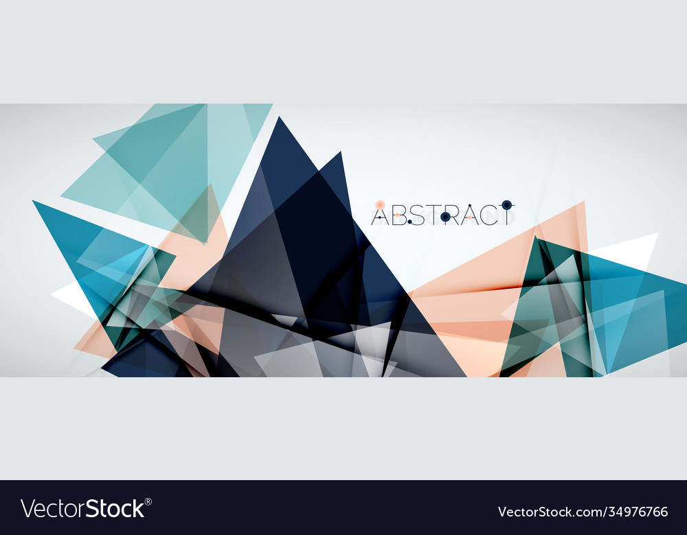 Geometric abstract background color triangle Vector Image