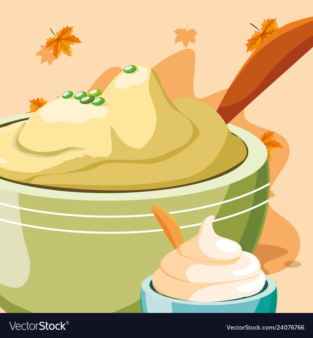 Mashed potatoes design Royalty Free Vector Image