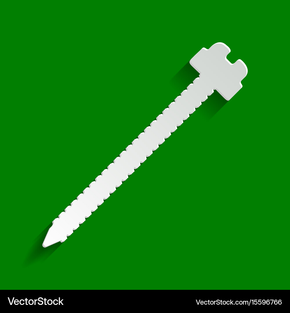 Screw sign paper whitish Royalty Free Vector Image