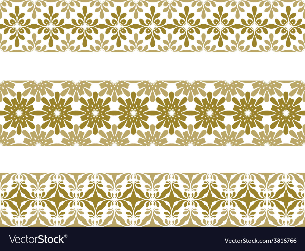Seamless pattern border Royalty Free Vector Image