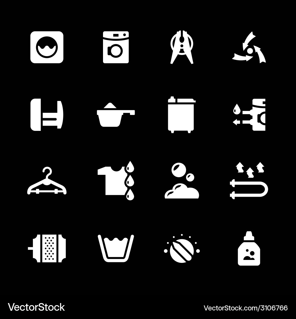 Set icons of laundry Royalty Free Vector Image