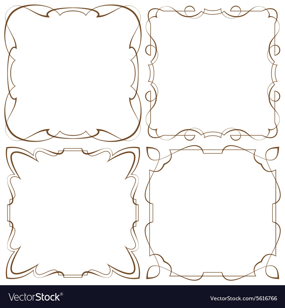 Set of four beautiful framework Royalty Free Vector Image
