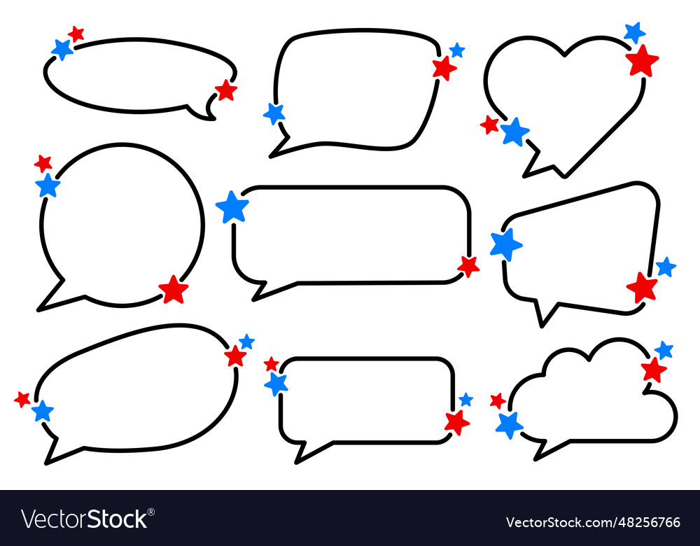 Set of speech bubbles different shapes Royalty Free Vector