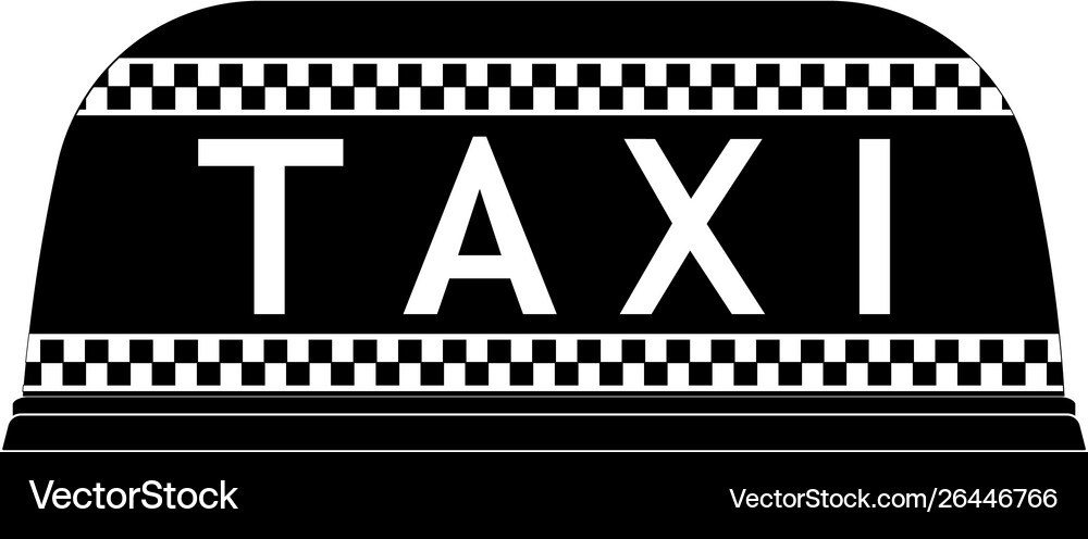 Taxi lamp black icon Royalty Free Vector Image