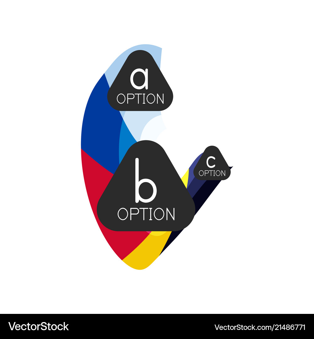 Abstract colorful geometric option infographics Vector Image