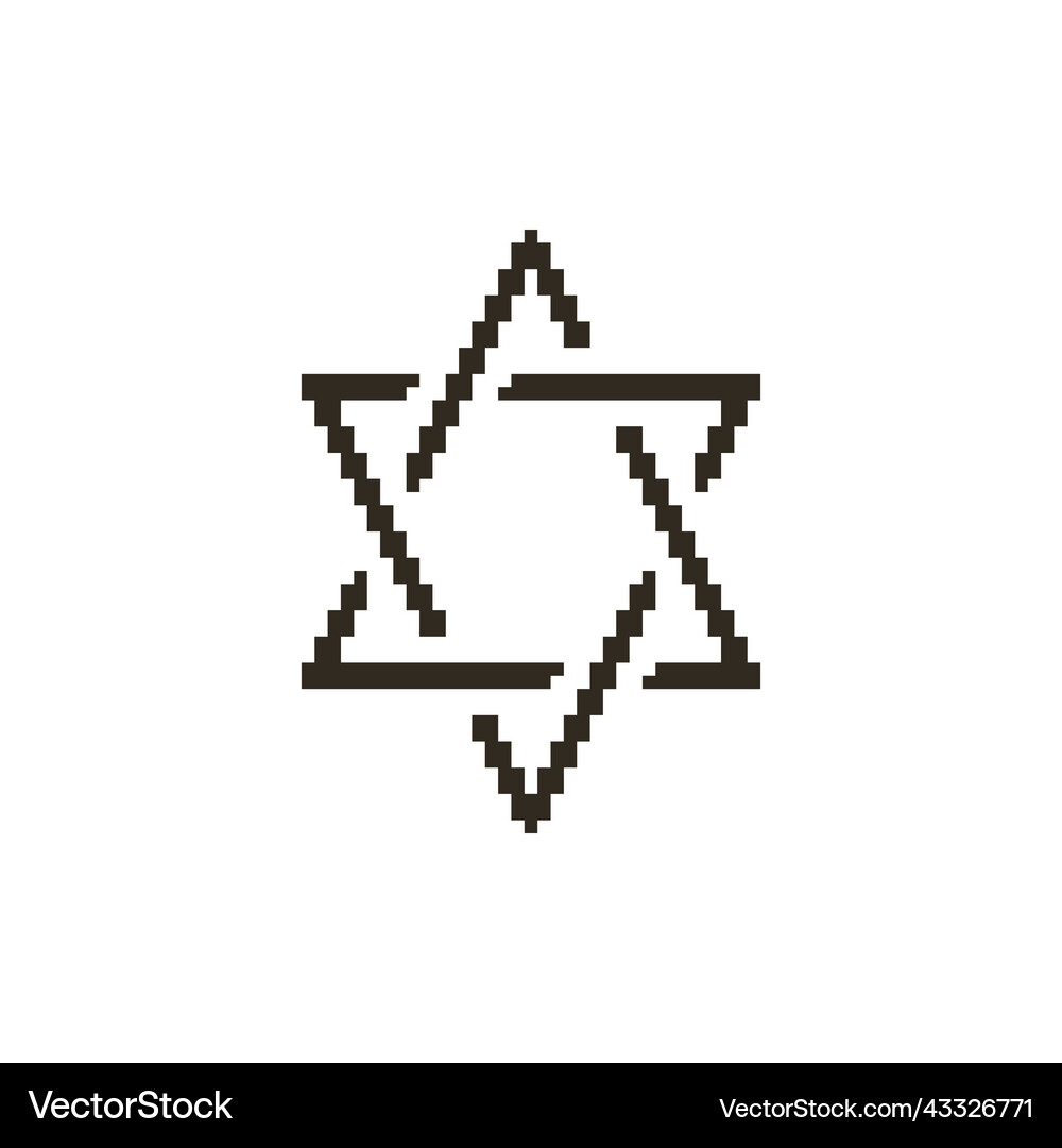 Black star of david sign Royalty Free Vector Image