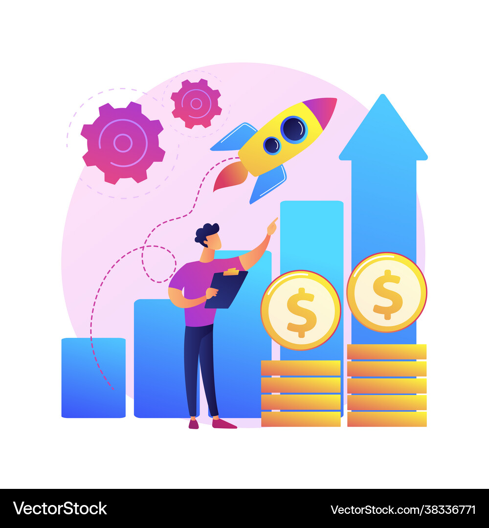 Boost sales abstract concept Royalty Free Vector Image