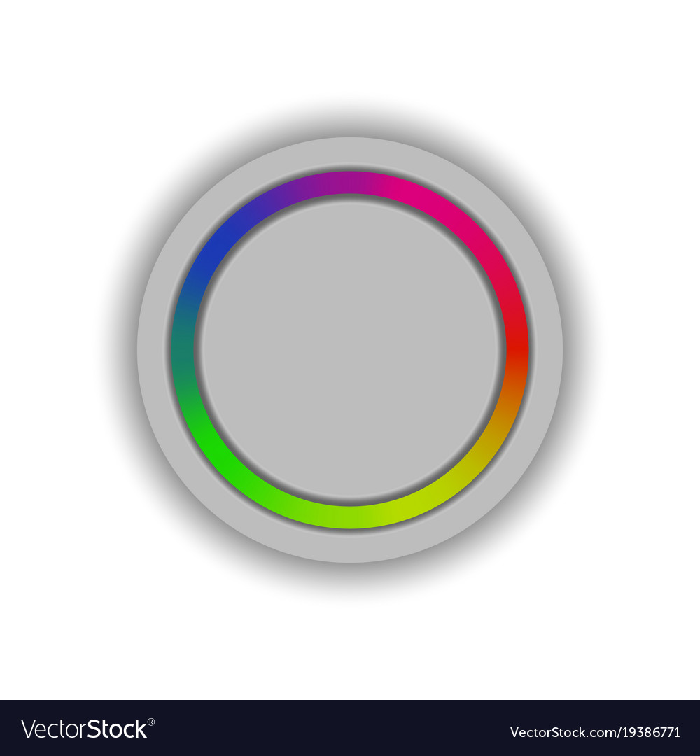 Button regulator color scale Royalty Free Vector Image