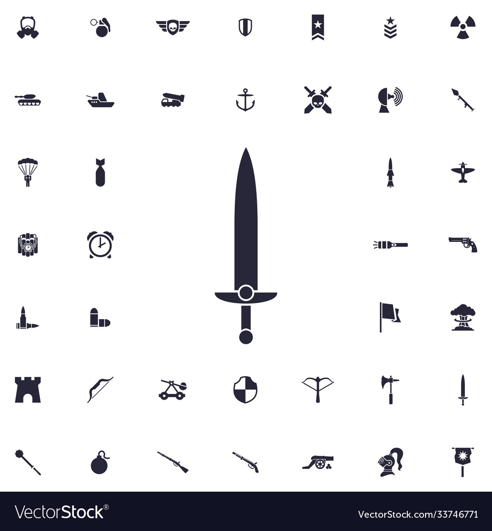 Dagger icon Royalty Free Vector Image - VectorStock