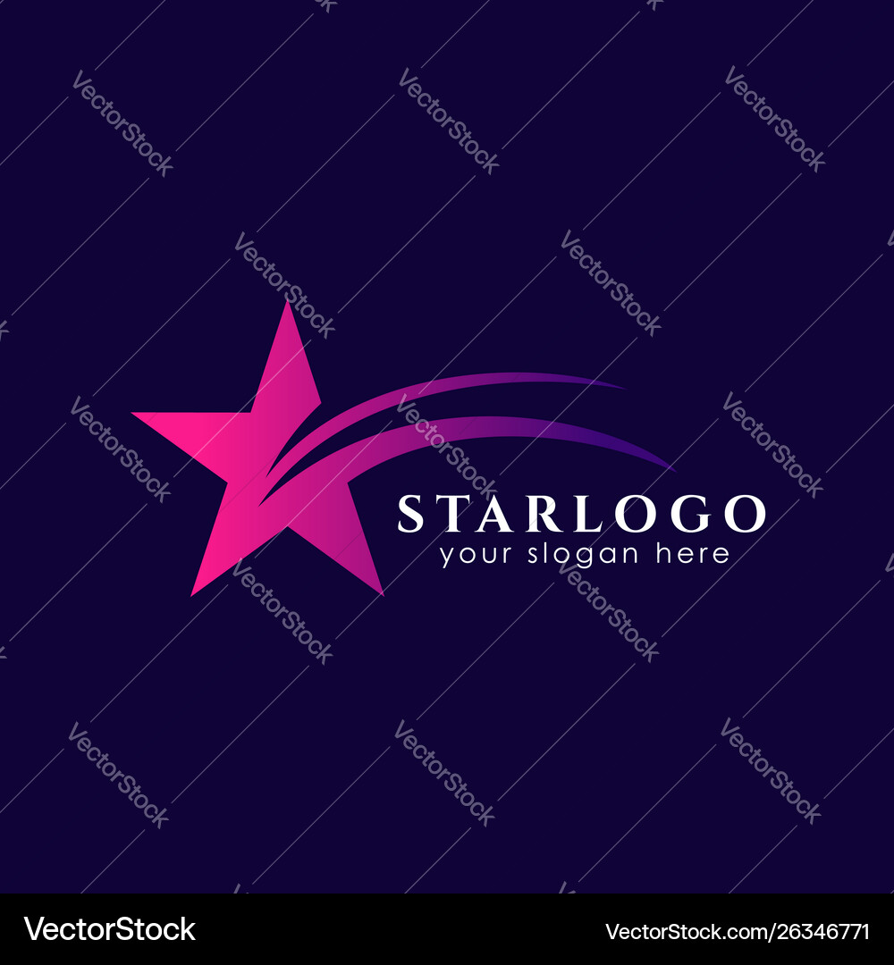 Flying star logo design stock template icon Vector Image