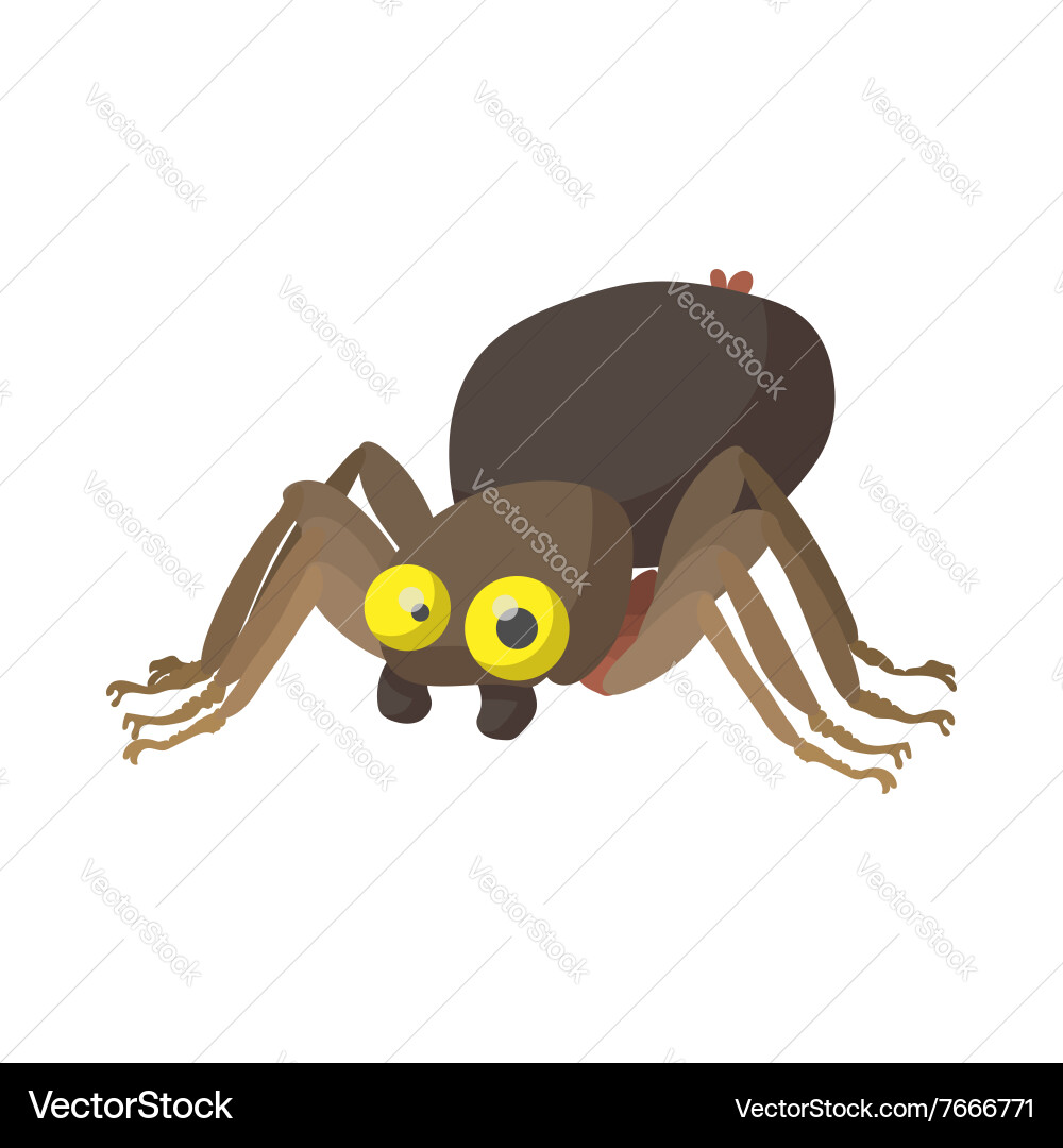 Halloween spider icon cartoon style Royalty Free Vector