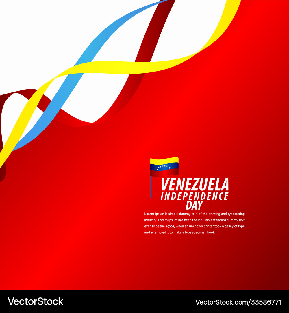 Happy venezuela independence day celebration Vector Image