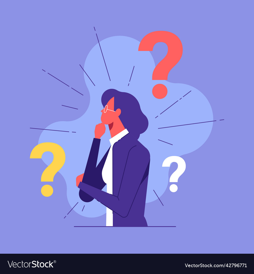 Having a question concept Royalty Free Vector Image
