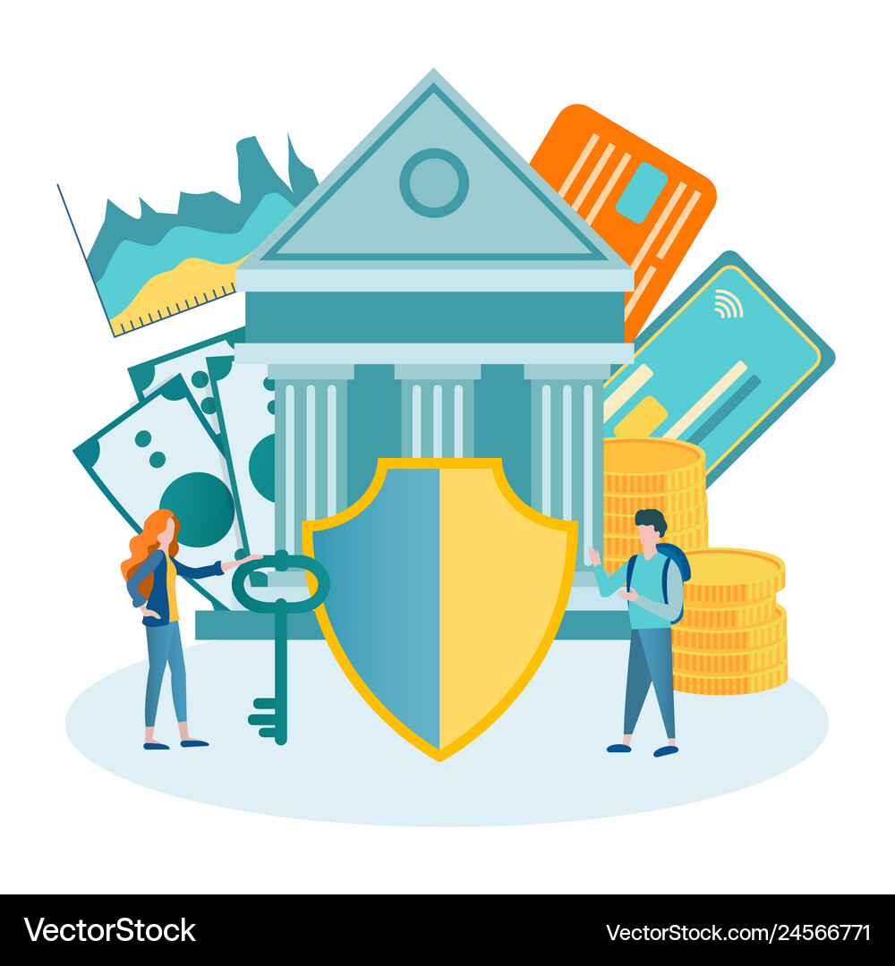 Insurance and banking savings concept Royalty Free Vector