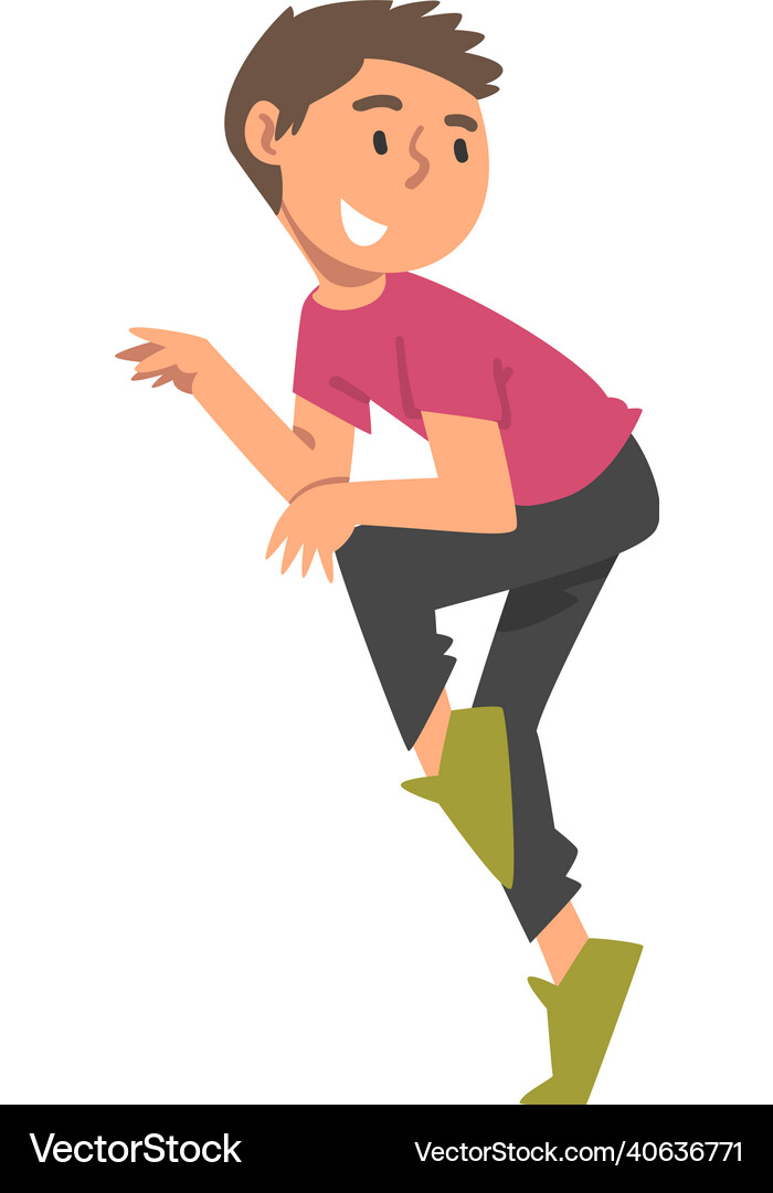 Little boy playing hide and seek searching Vector Image