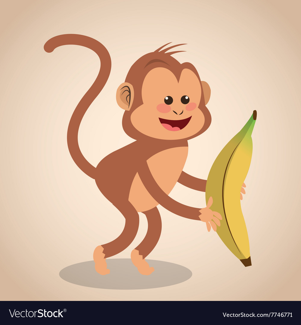 Monkey cartoon design Royalty Free Vector Image