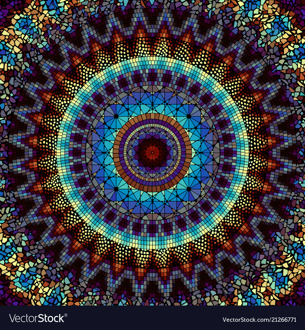 Seamless mosaic pattern Royalty Free Vector Image