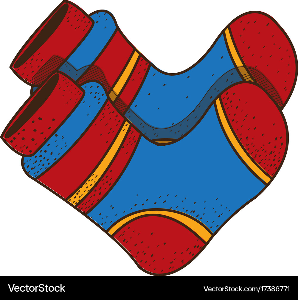 Warm socks logo clothing equipment Royalty Free Vector Image