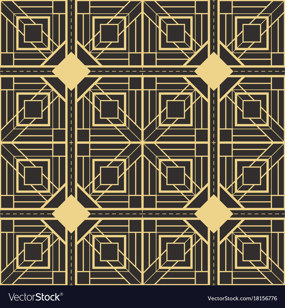 Abstract art deco seamless pattern Royalty Free Vector Image
