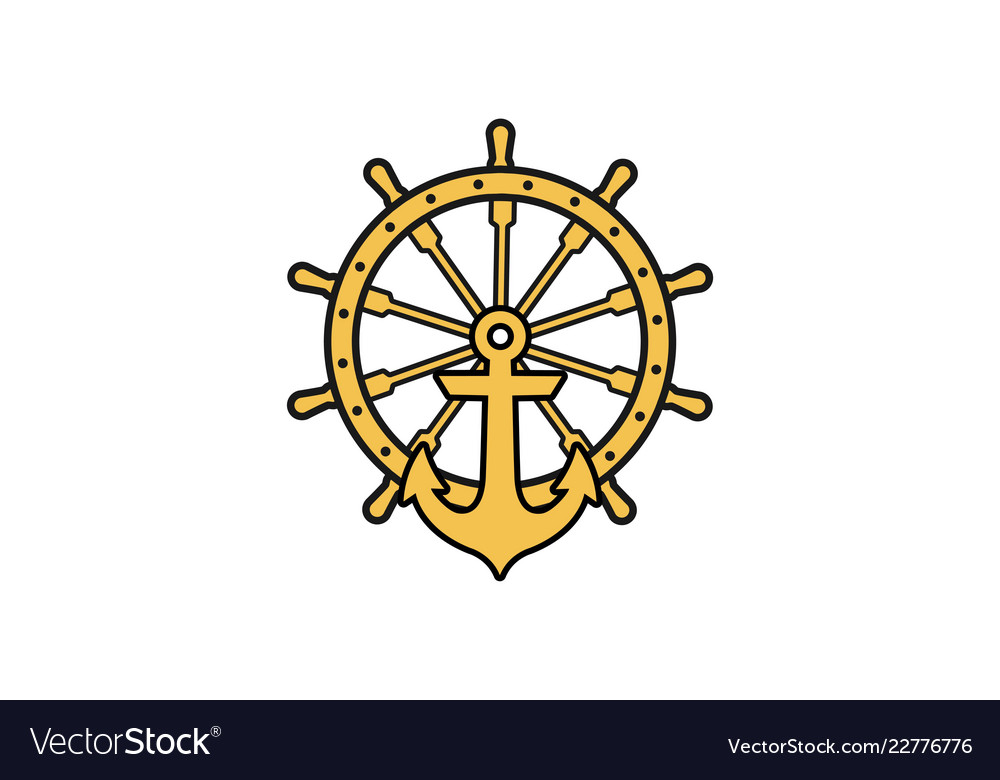 Anchor nautical maritime sea ocean boat a Vector Image
