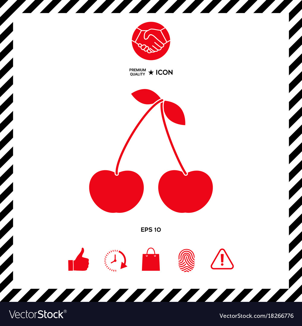 Cherry icon Royalty Free Vector Image - VectorStock