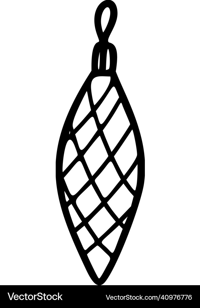 Christmas toy outline hand drawn logo element Vector Image